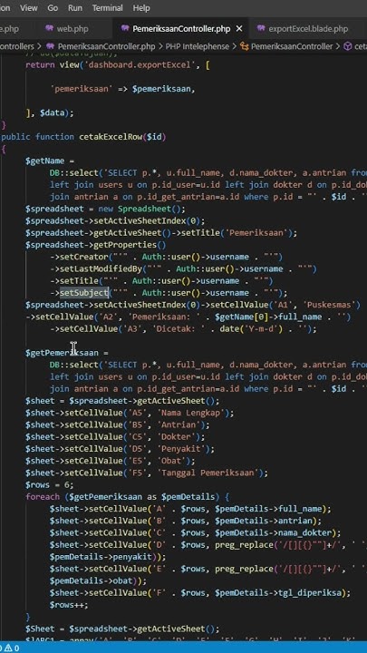 Export excel phpspreadsheet #php #phpspreadsheet#excel #laravel - YouTube