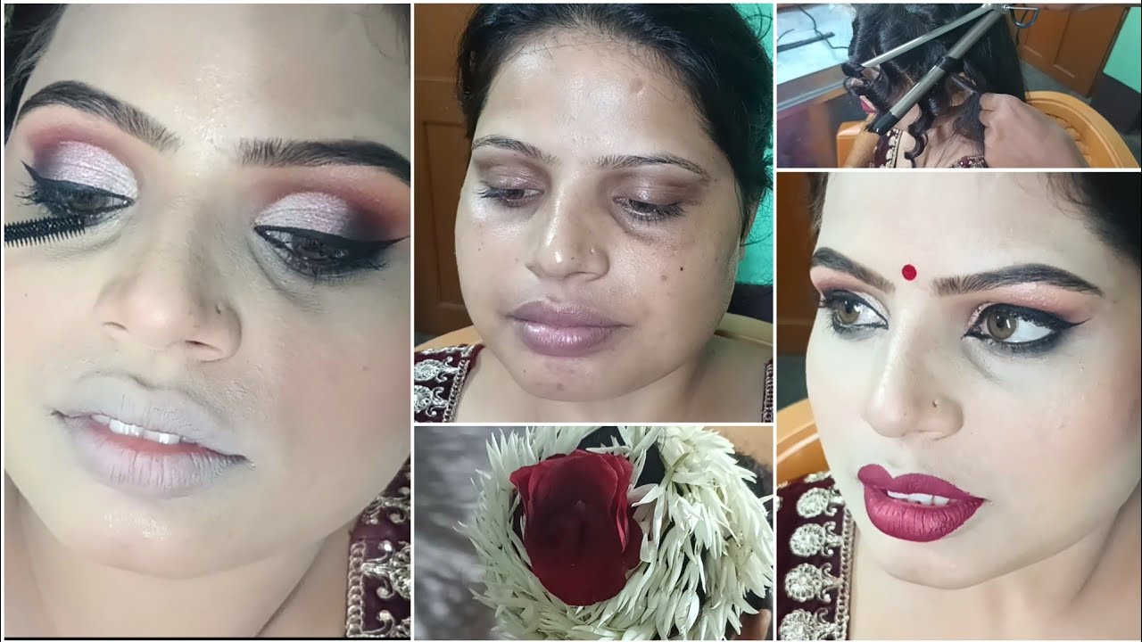 Bridal makeup and hairstyle / Full Bridal look tutorial step by step # ...