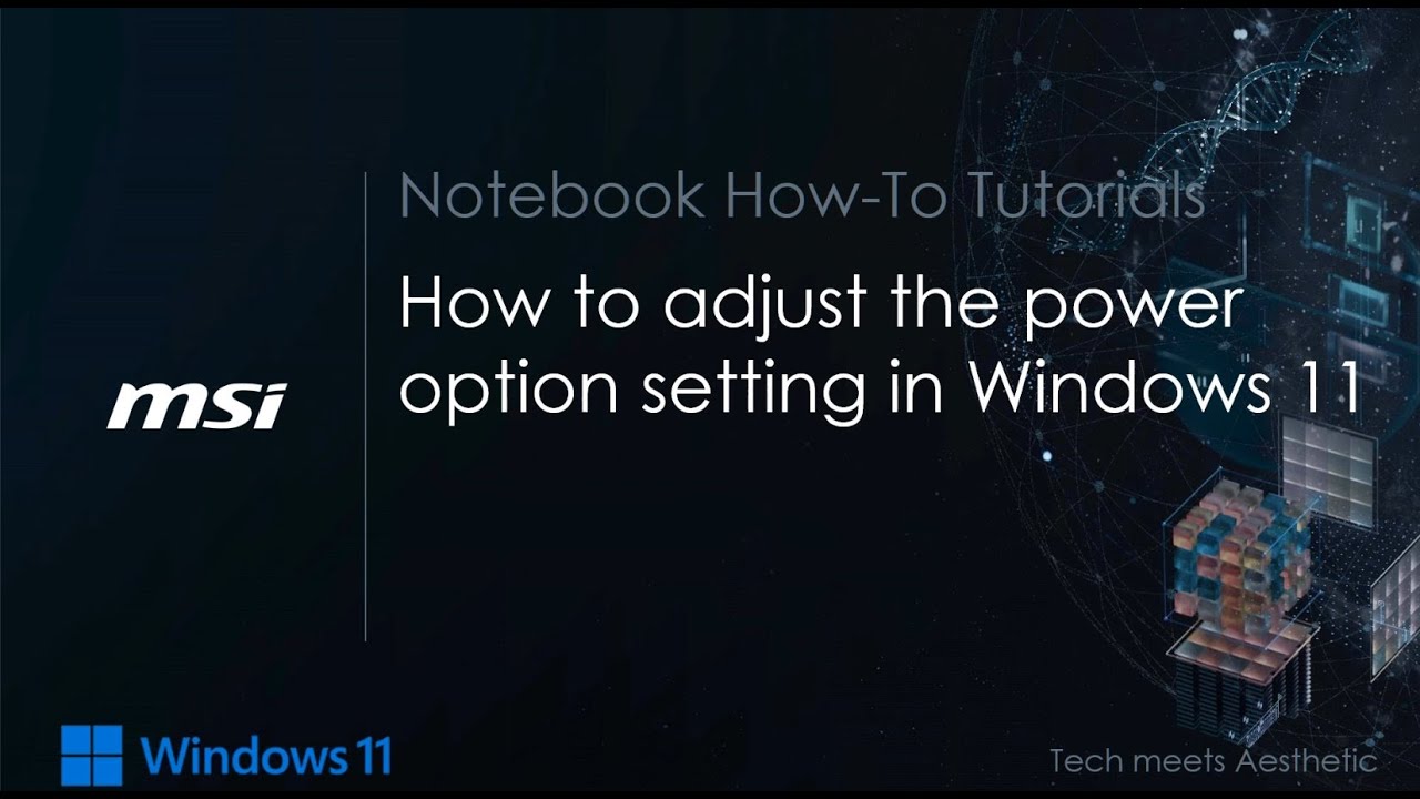 MSI® HOW-TO configure the Power & Battery settings in Windows 11 - YouTube
