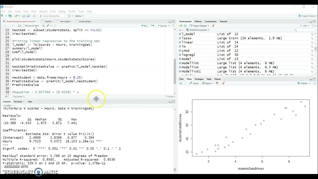 Simple Linear Regression with Example - YouTube