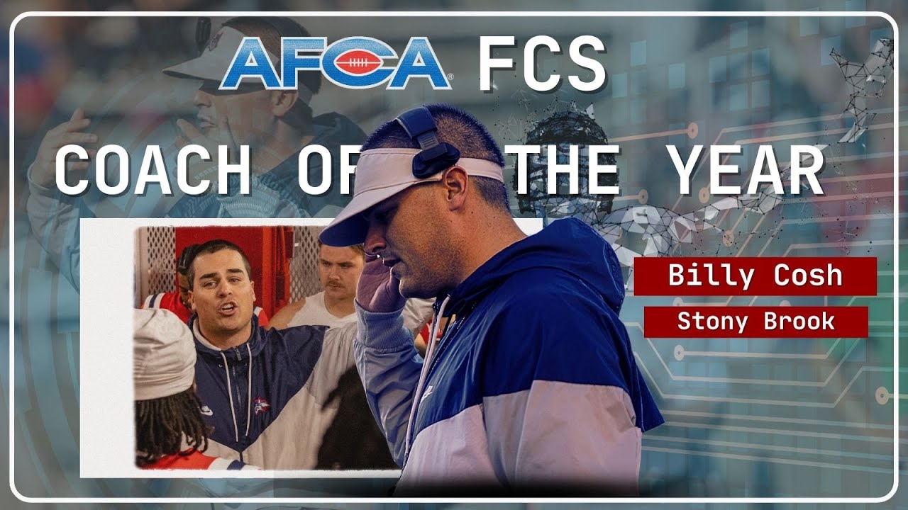 2024 AFCA FCS Coach of the Year | Billy Cosh - Stony Brook - YouTube