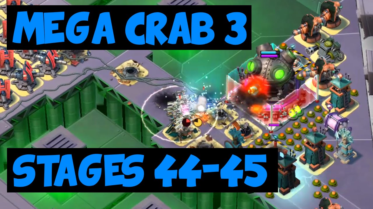 Mega Crab 3 Stages 44-45 Boom Beach - YouTube