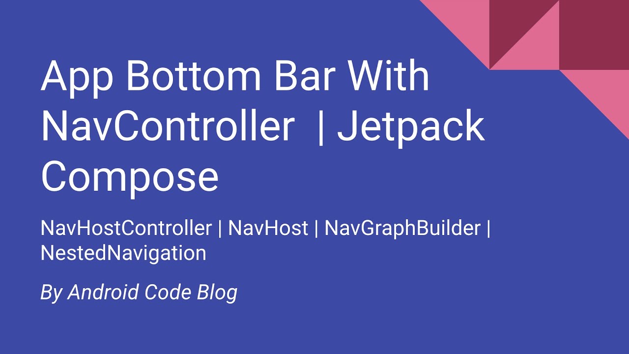 App Bottom Bar With Navcontroller Jetpack Compose Material3 Youtube