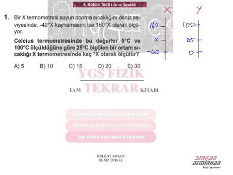 tam tekrar ısı ve sıcaklık 1.soru