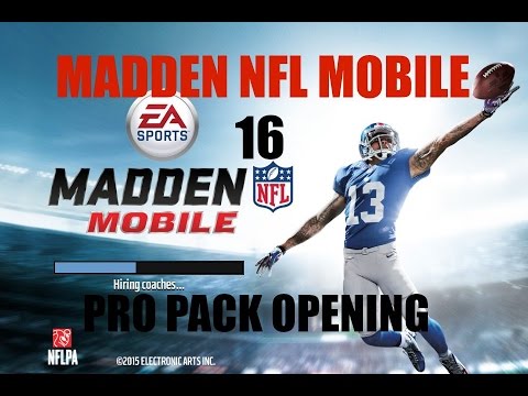 Madden NFL Mobile 16- Pro Pack Opening-Starting off fresh!!!! - YouTube