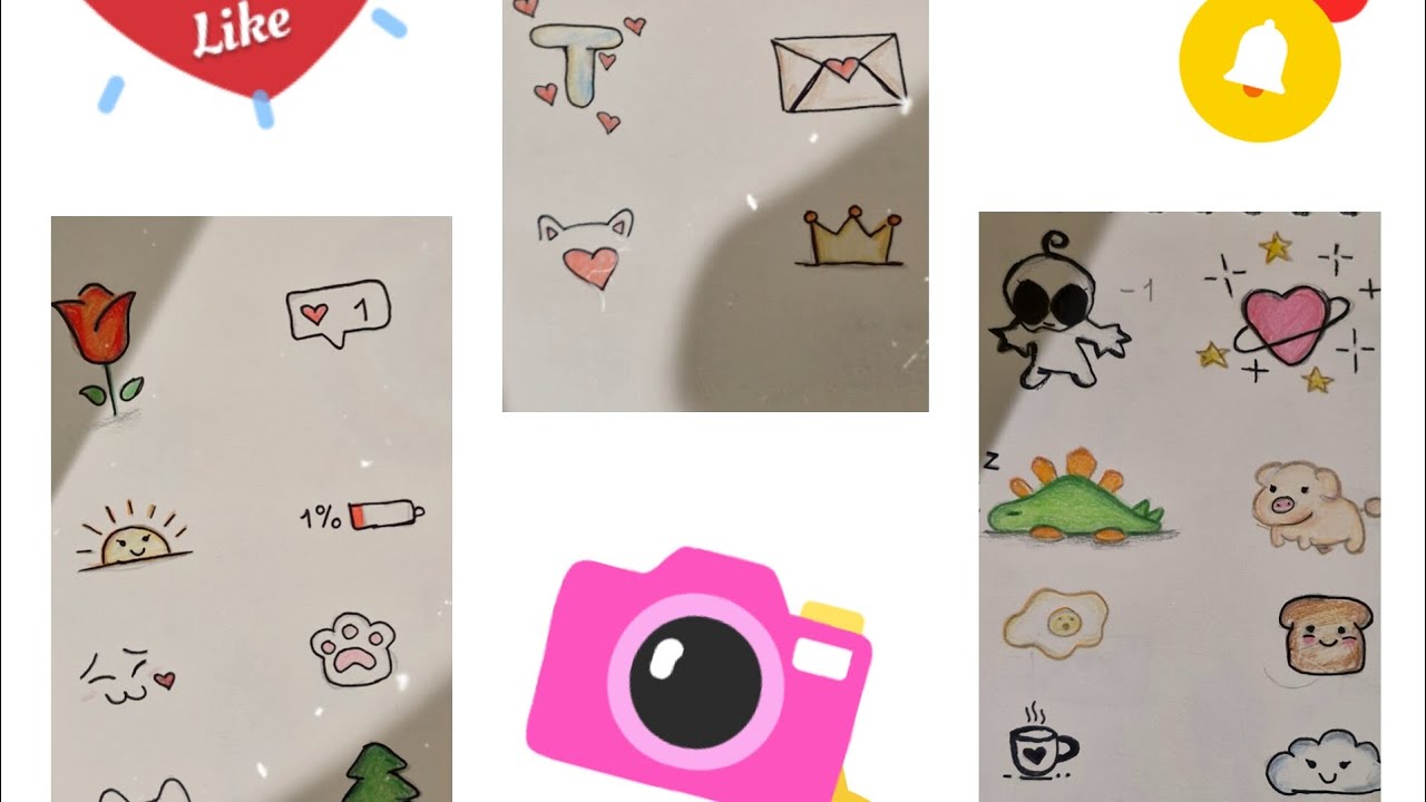 Tutorial on how to draw my doodles ~ ️ ️ #art #drawing #doodles #cute # ...