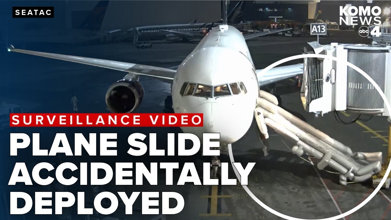 Delta crew accidentally deploys plane emergency slide at SEA Airport ...