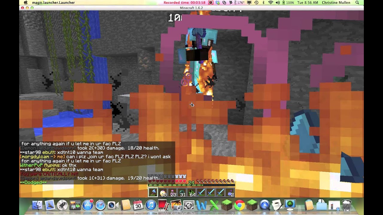 Minecraft PvPing Againt Aidandavidson4 - YouTube