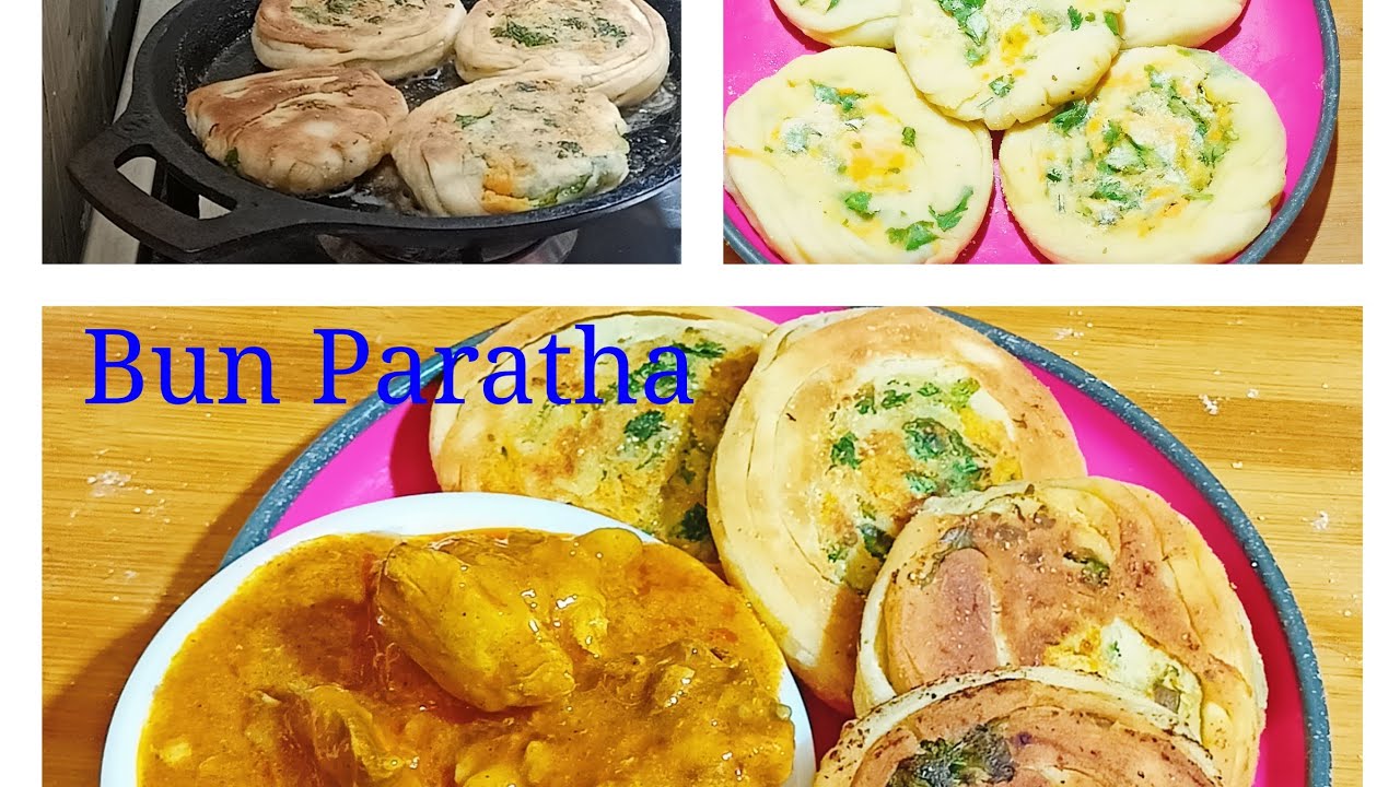 Vegetable Bun Paratha || Coin Paratha Recipe || Layered Paratha ...