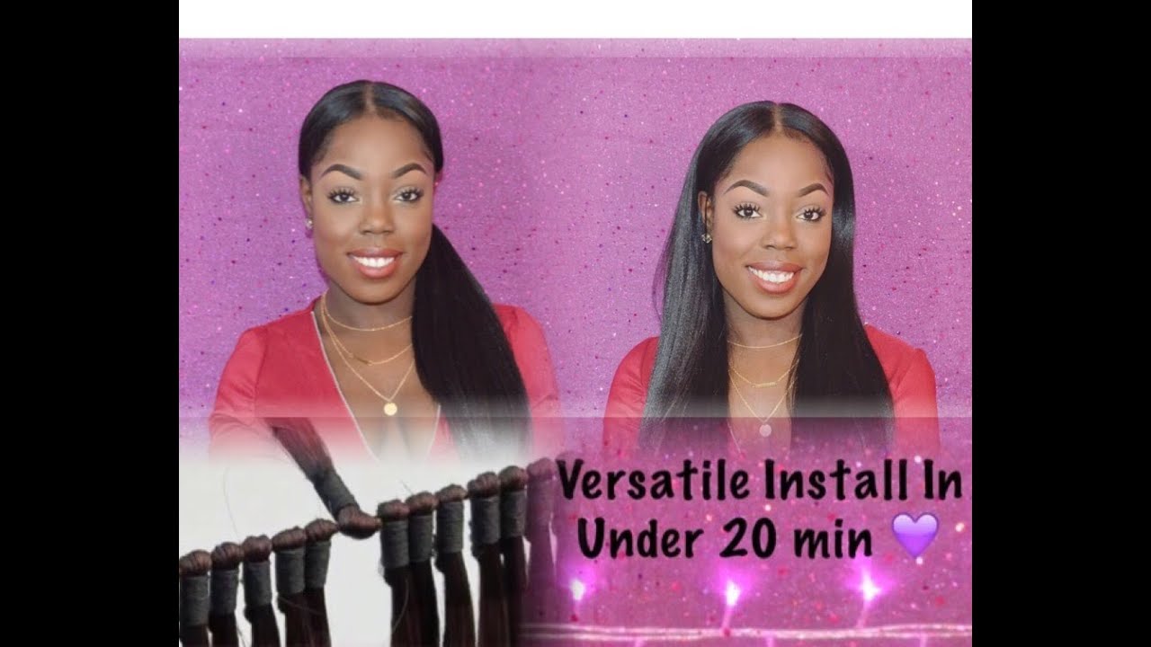 Natural Versatile Quick Weave| 360 Weft Brazilian Knot Yaki Hair ...