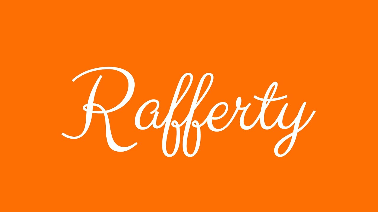 Learn how to Sign the Name Rafferty Stylishly in Cursive Writing - YouTube