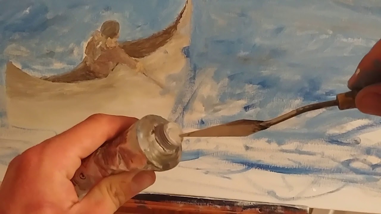 Bobasso paints: the Beothuk canoe - YouTube