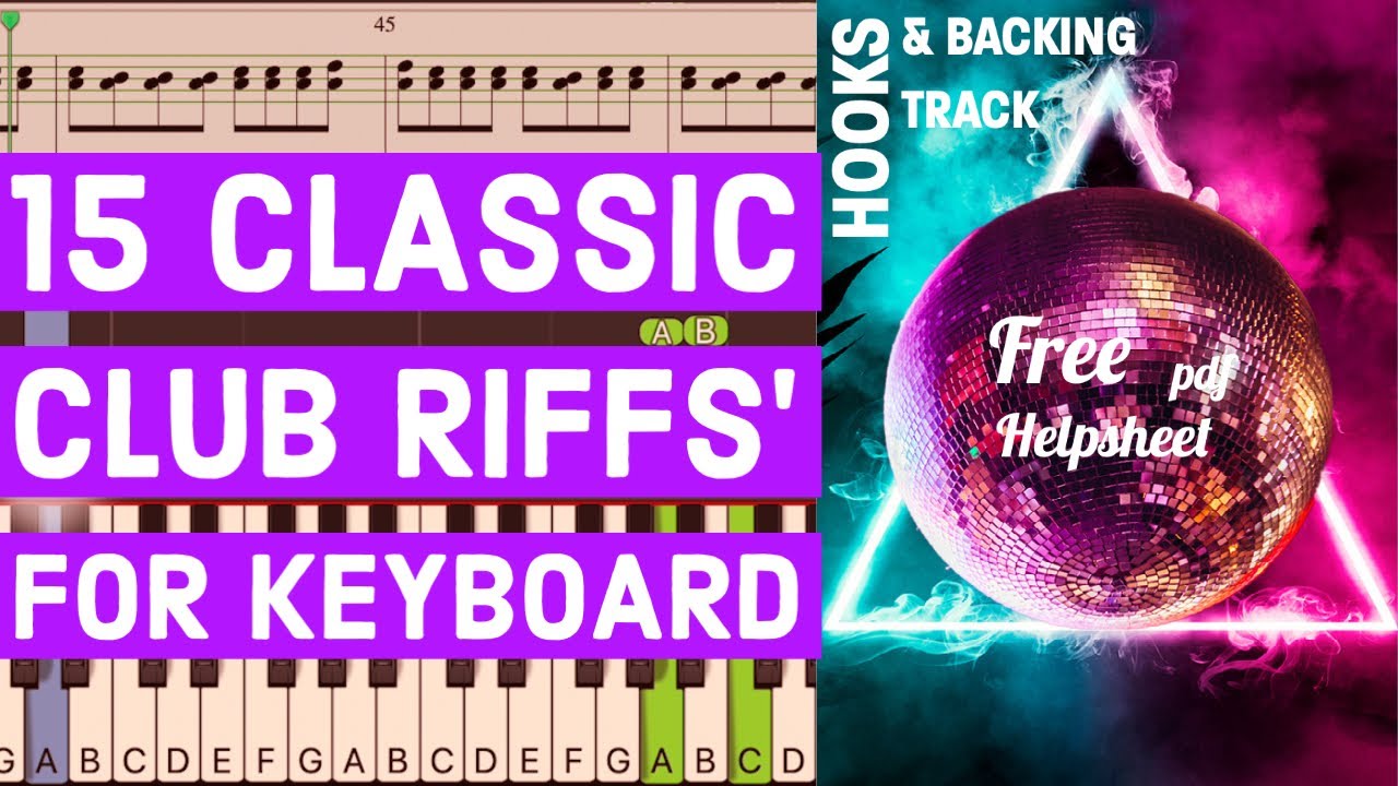15 Classic Club Dance Riffs for Keyboard - Easy key backing playalong ...