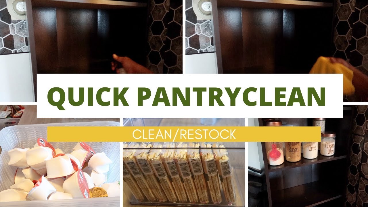 Quick Pantry Clean/restock/ Pantry Organization/pantry deep clean - YouTube