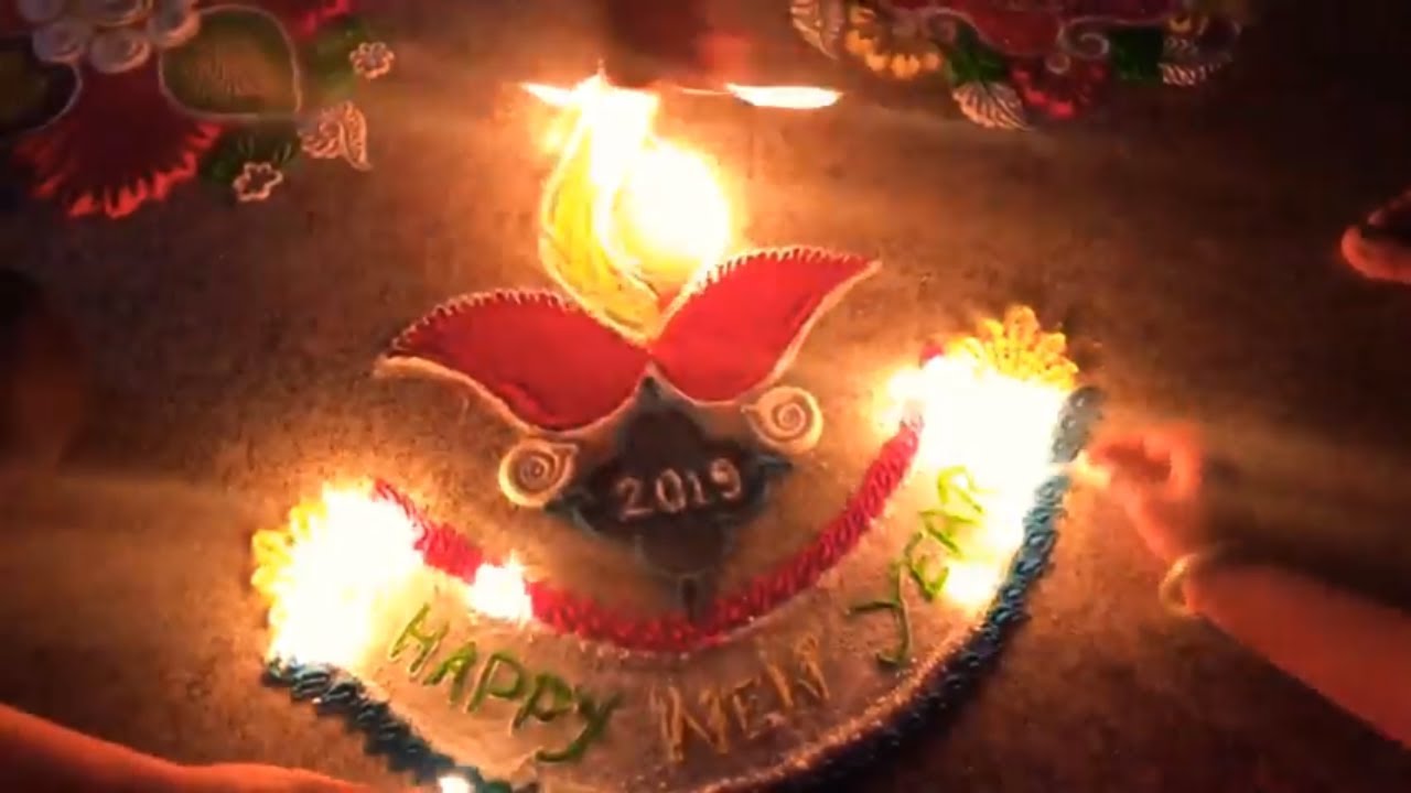 FIRE RANGOLI - YouTube