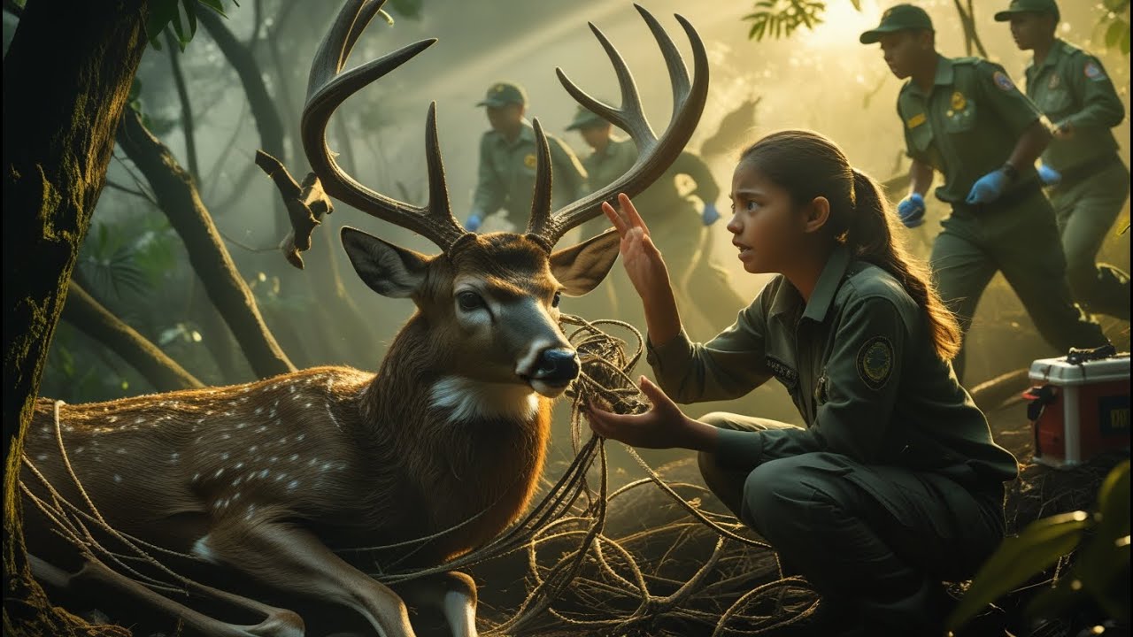 Teen Girl Rescues Deer from Hunter's Snare - Heartwarming Wildlife ...