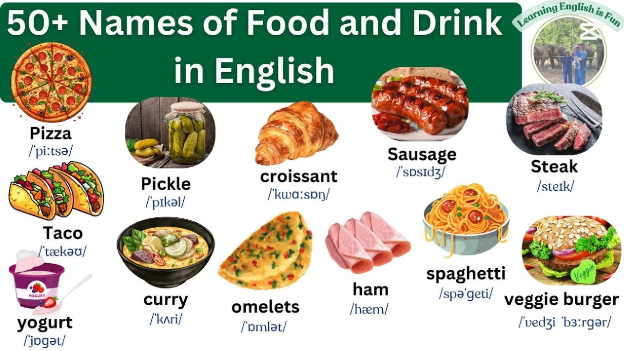 50+ Names of Food and Drink in English #englishvocabulary # ...