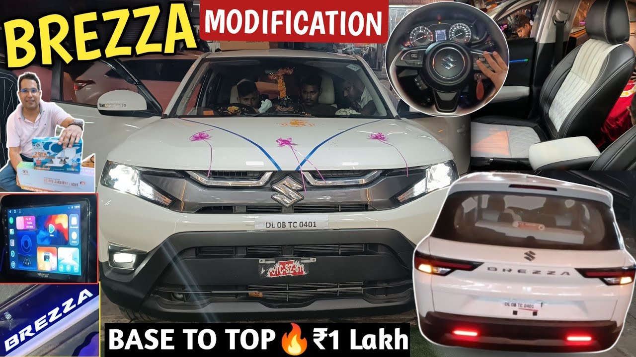 Brezza LXI To ZXI Modification ₹1 लाख में 🔥 Brezza Modification ...