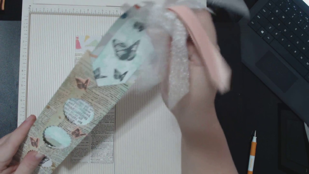 Junk Journal Embellishments: Bookmark and Pocket Tutorial - YouTube