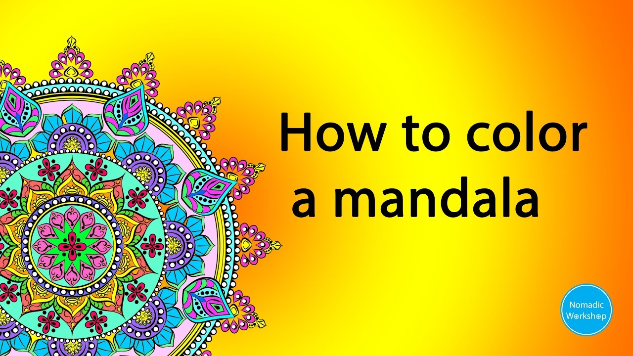 How to color a mandala - YouTube