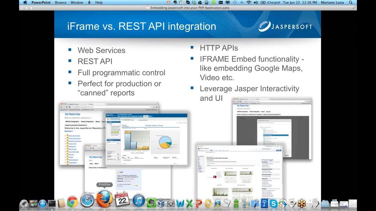 Jaspersoft Tech Talks Episode 06: Embedding Jaspersoft into your PHP Application - YouTube
