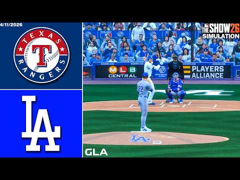 Dodgers vs. Rangers Simulation | 4/11/26 | MLB The Show 26 PS5 Gameplay
