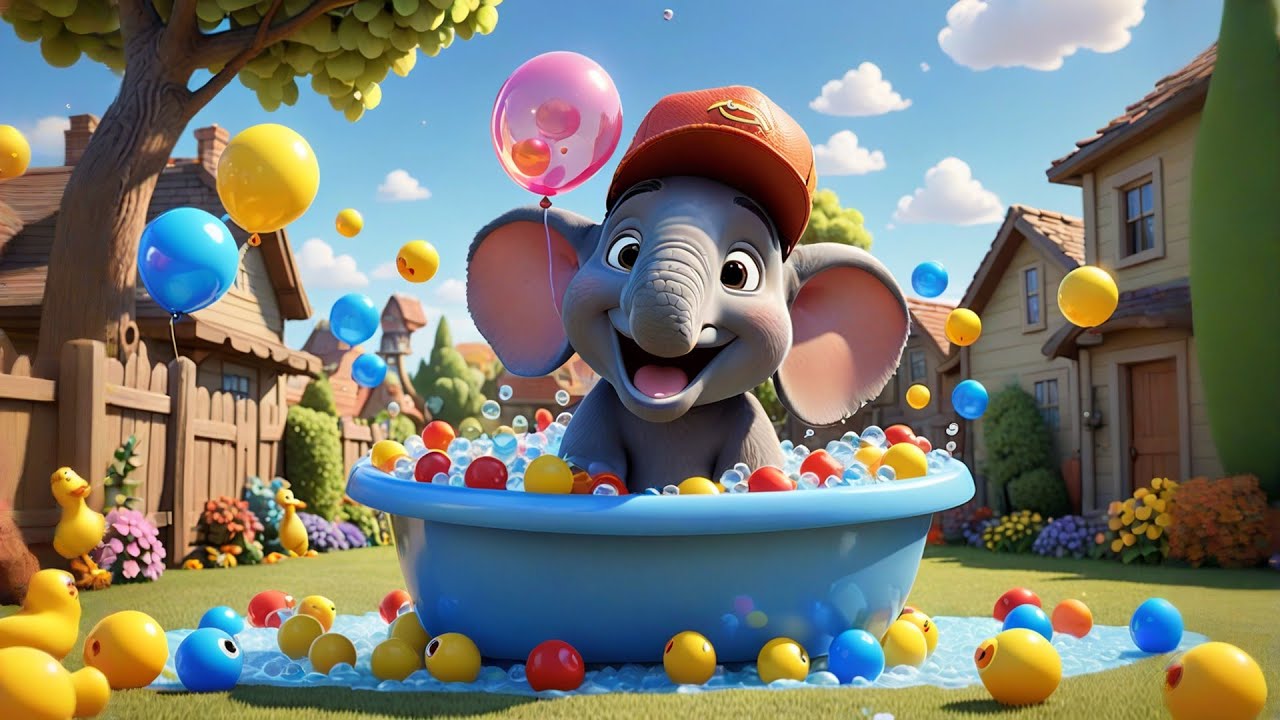 The Elephant Who Took a Bath – Nursery Rhymes Songs for Kids 🐘🛁 - YouTube