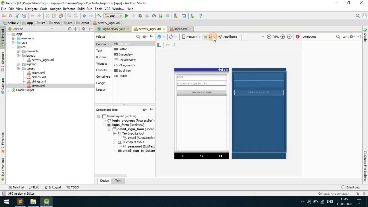 Solved Failed To Load Appcompat Actionbar With Unknown Error In