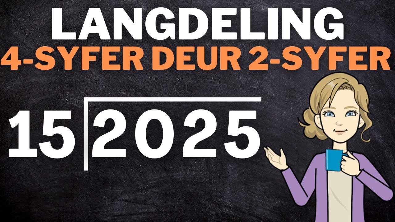 Langdeling 4 syfer getalle gedeel deur 2 syfer getalle - YouTube