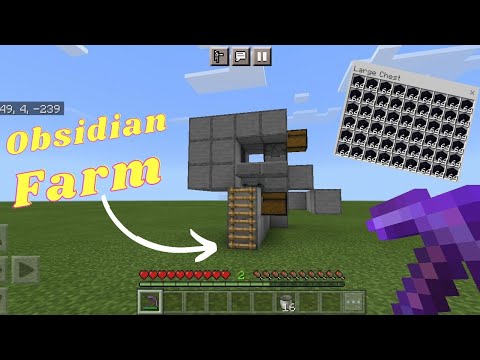 Simple obsidian farm in minecraft. (Version 1.17) - YouTube