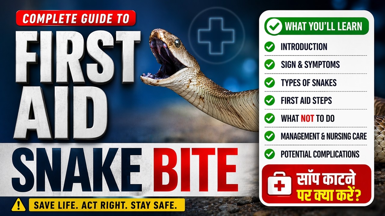 Snake Bite First Aid || First Aid & Nursing Care for Snake Bite ...