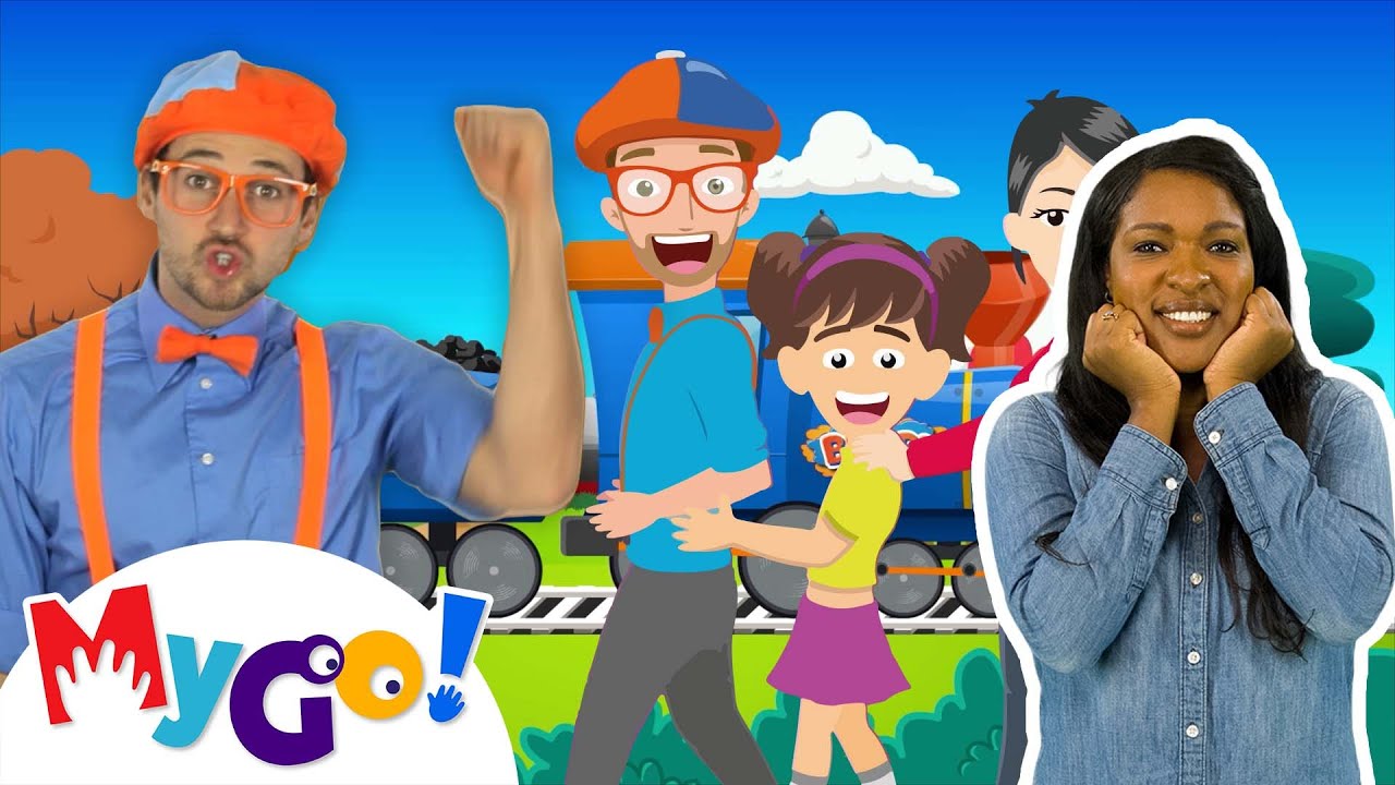 Train Song | MyGo! Sign Language For Kids | Blippi - Songs | ASL - YouTube