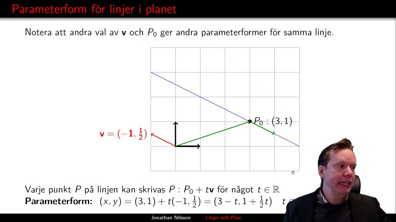 [Linalg:3] Linjer och Plan (Linjär algebra, föreläsning 3) - YouTube