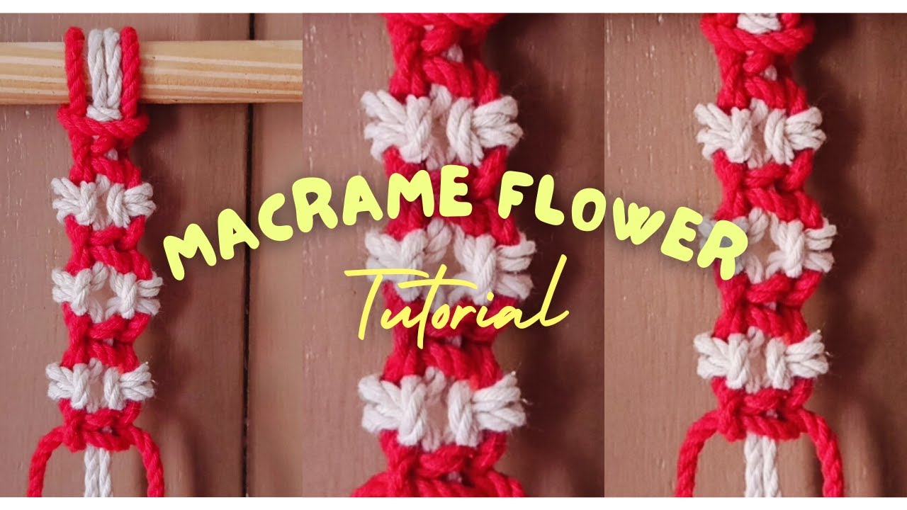 Macrame flower pattern - YouTube