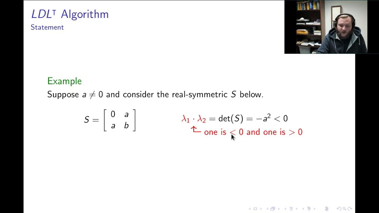 Cholesky Factorizations: Part 2/5 "LDL^T Algorithm" - YouTube