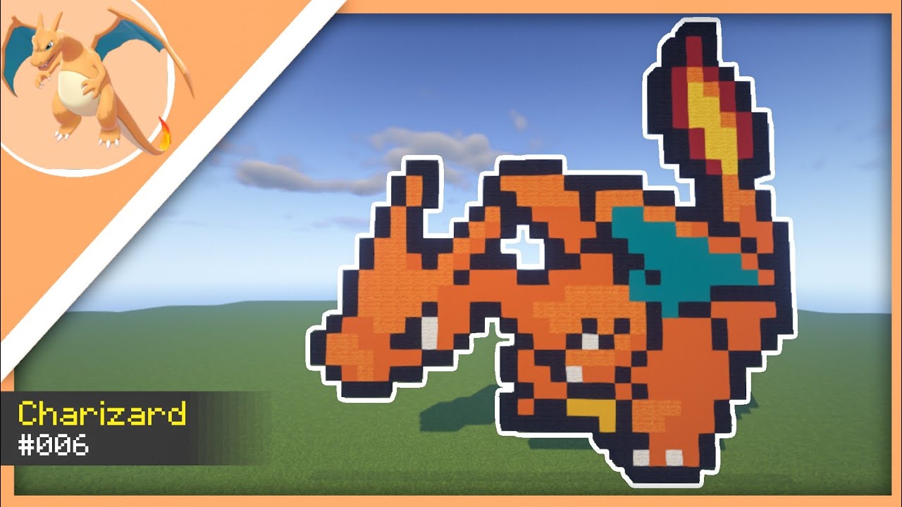 Charizard | Minecraft Pixel Art - YouTube
