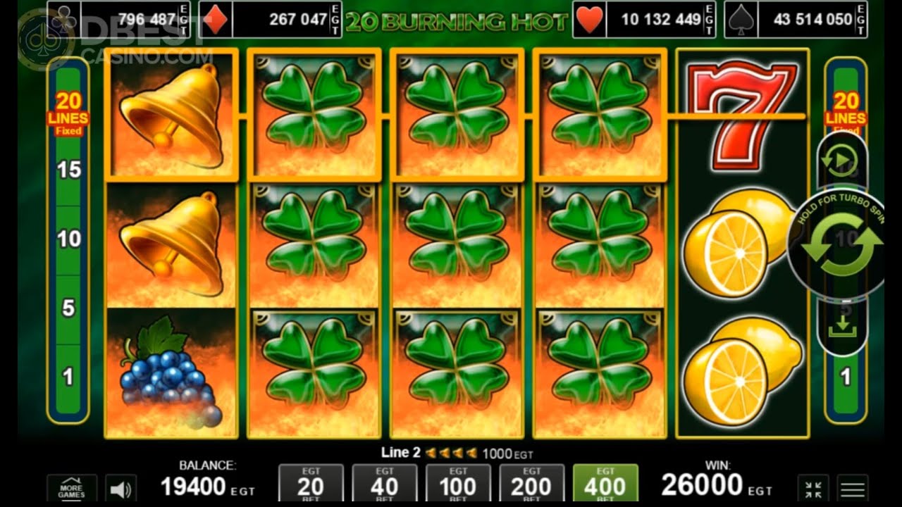 20 Burning Hot - Mega Big Win Jackpot - YouTube