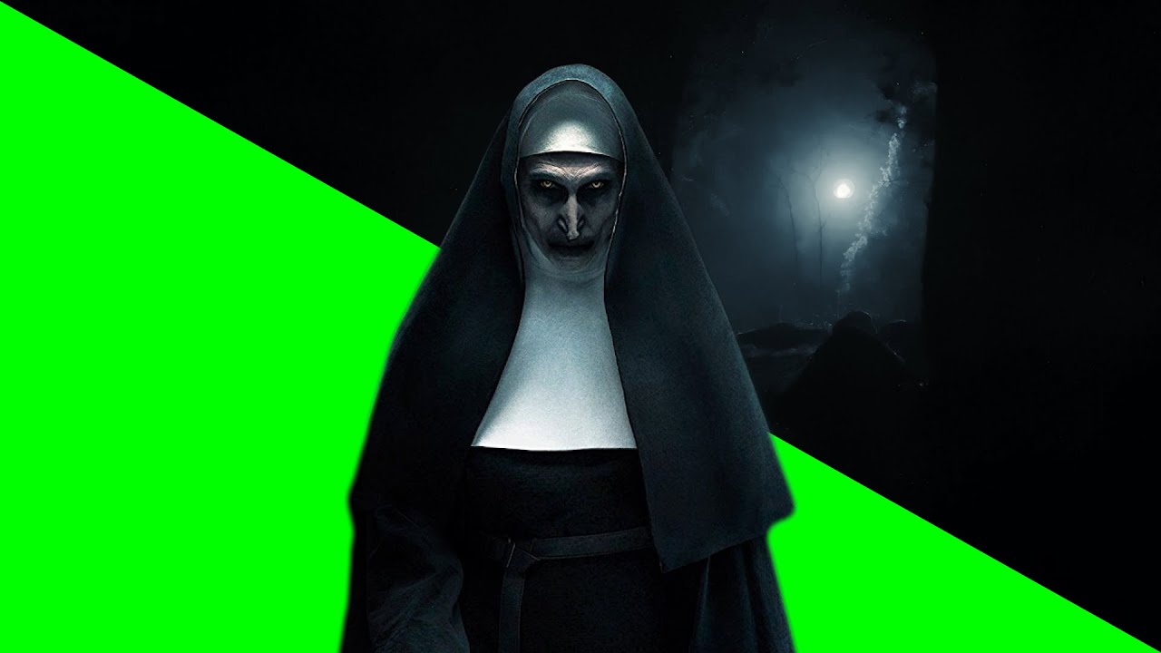 NUN FOOTAGE ON GREEN BACKGROUND DOWNLOAD 4K - YouTube