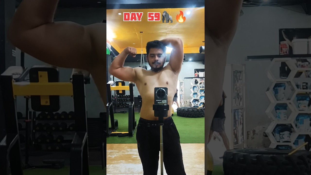 90 Days Transformation🔥Day 59🦍, BIE & TRI🔥#gym #fitness #workout #vlog ...