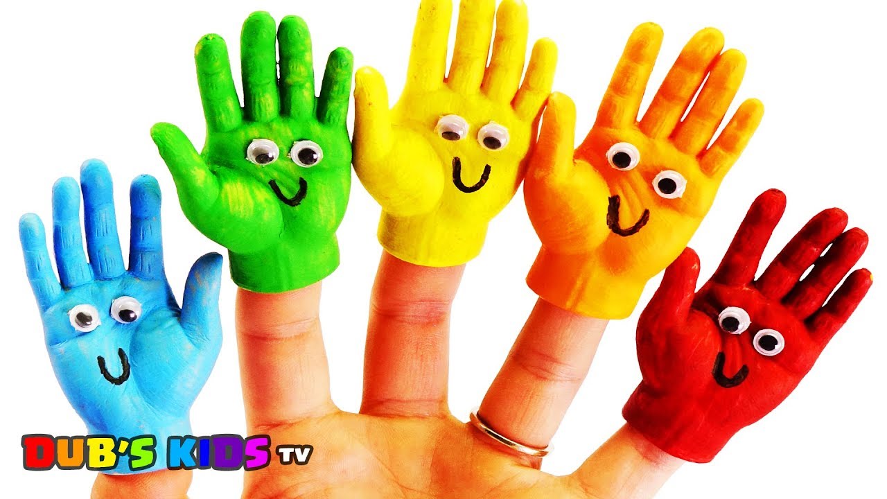 Learn Colors with Happy Rainbow Finger Hands & Surprise Toys for Kids ...