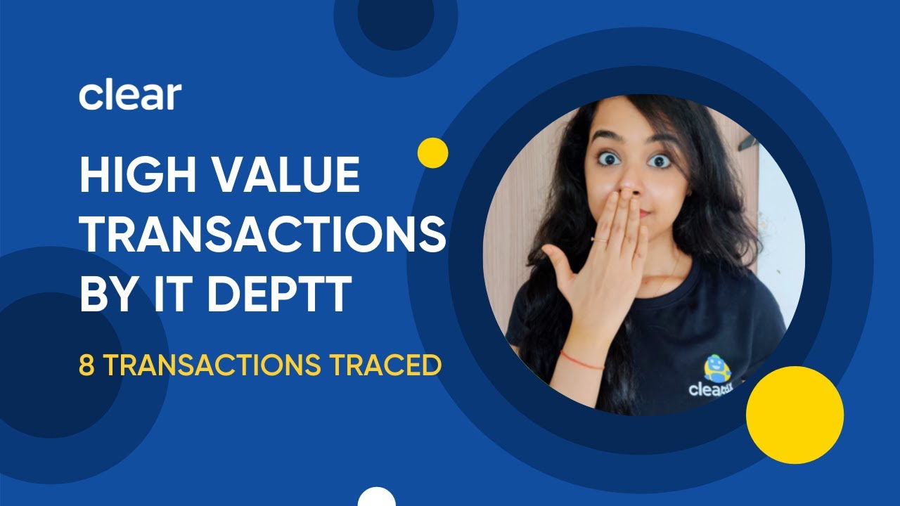 8 High Value Transactions Traced By Income Tax Department - YouTube