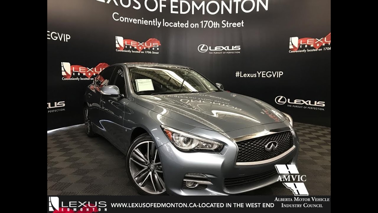 Used Blue 2015 INFINITI Q50 Limited Walkaround Review Bonnyville ...