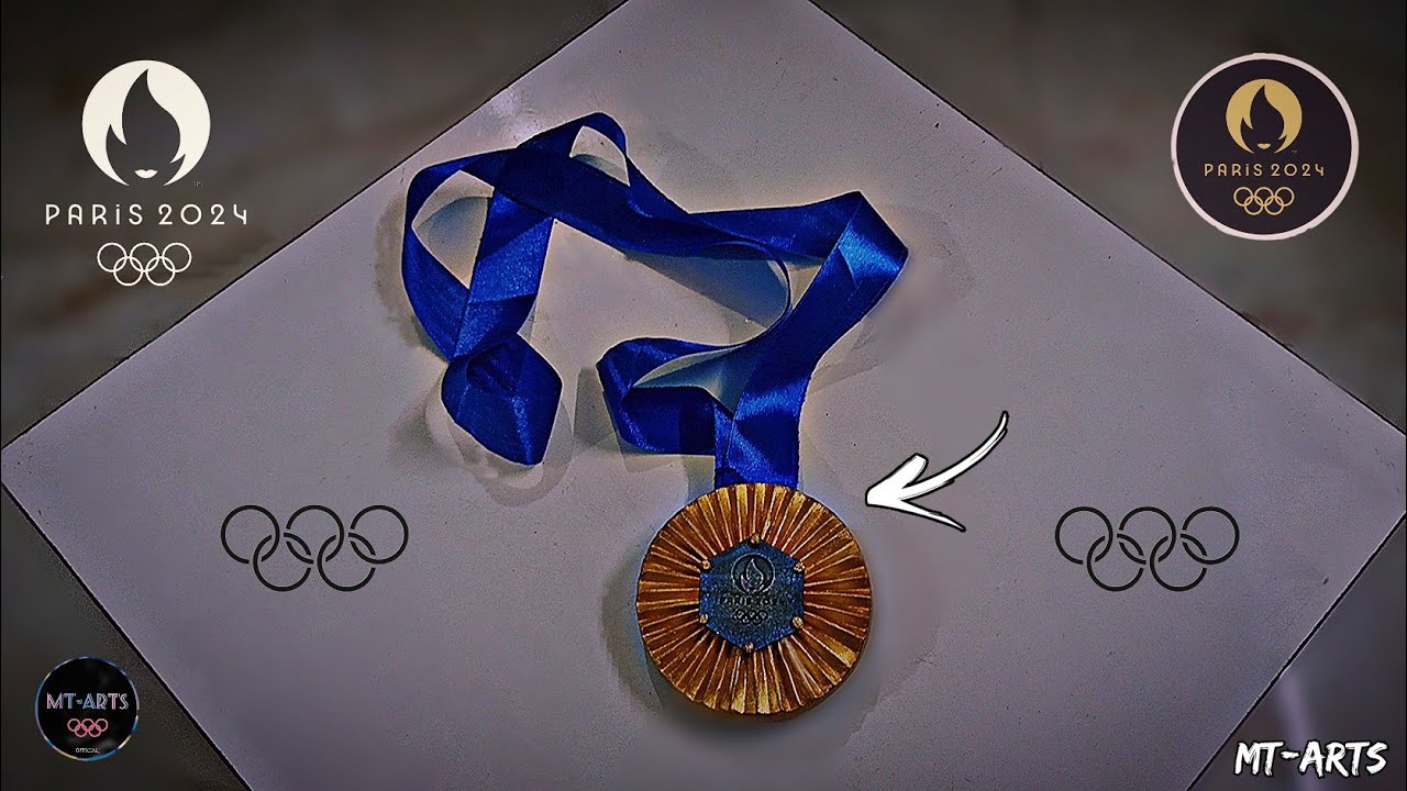 How to make Olympic gold medal / DIY Paris Olympics winner's Gold medal ...