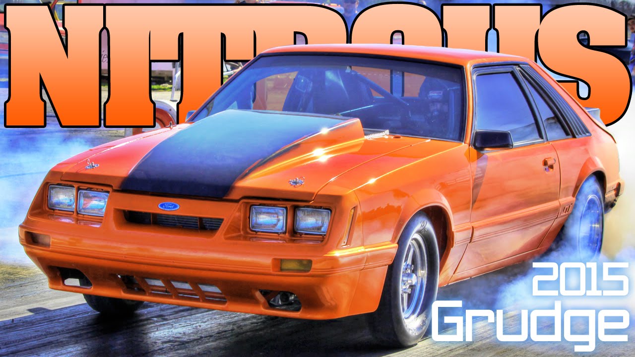 Atomic Orange nitrous Mustang Foxbody arm drop grudge racing 2015 - YouTube