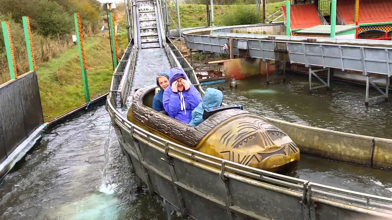 Twin Lakes log flume - YouTube