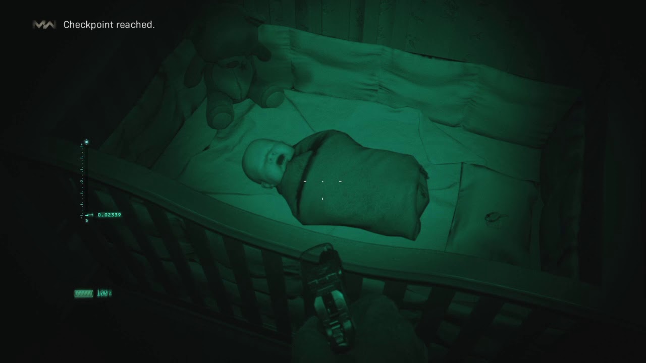 Shooting the baby in modern warfare - YouTube