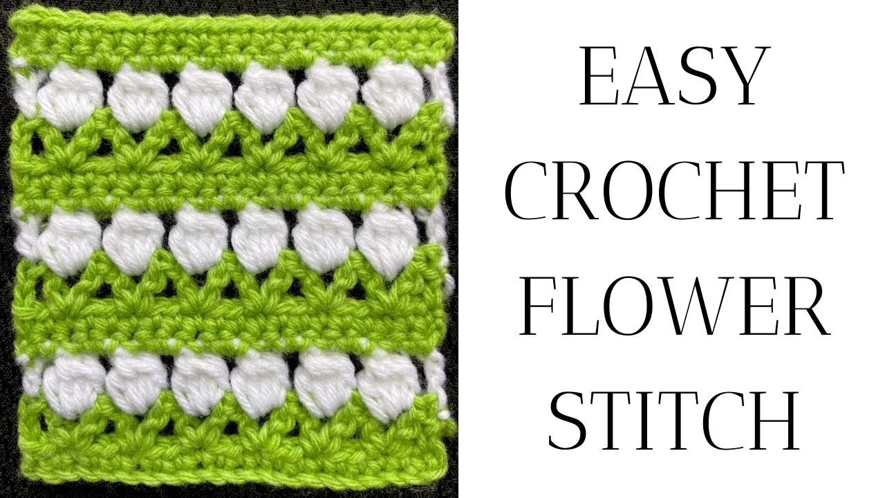 Easy Crochet Flower Stitch Tutorial - YouTube