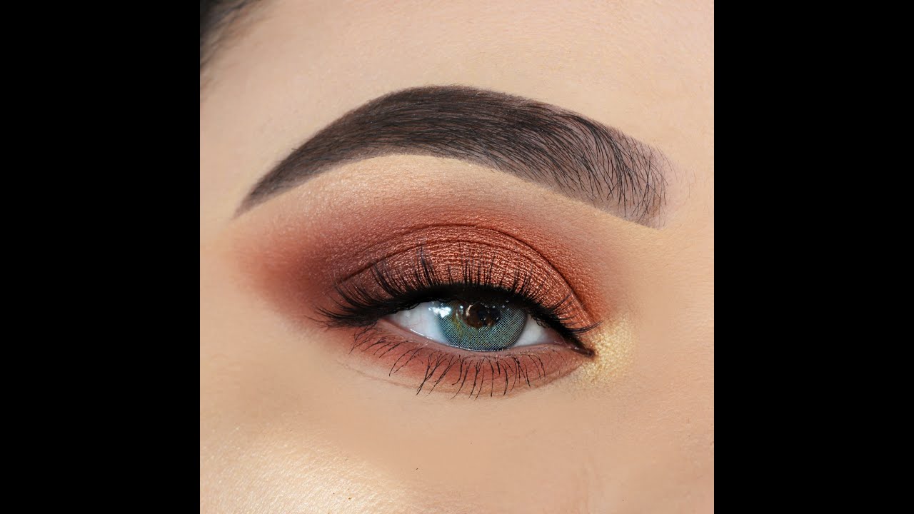 ΜΑΚΙΓΙΑΖ ΒΗΜΑ ΒΗΜΑ || Easy 5min makeup eye tutorial || Huda Beauty ...