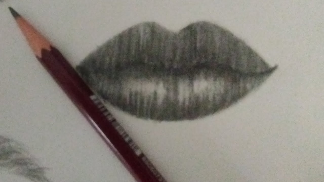 How to draw realistic lips for beginners.. @ artsbypoojapatel - YouTube