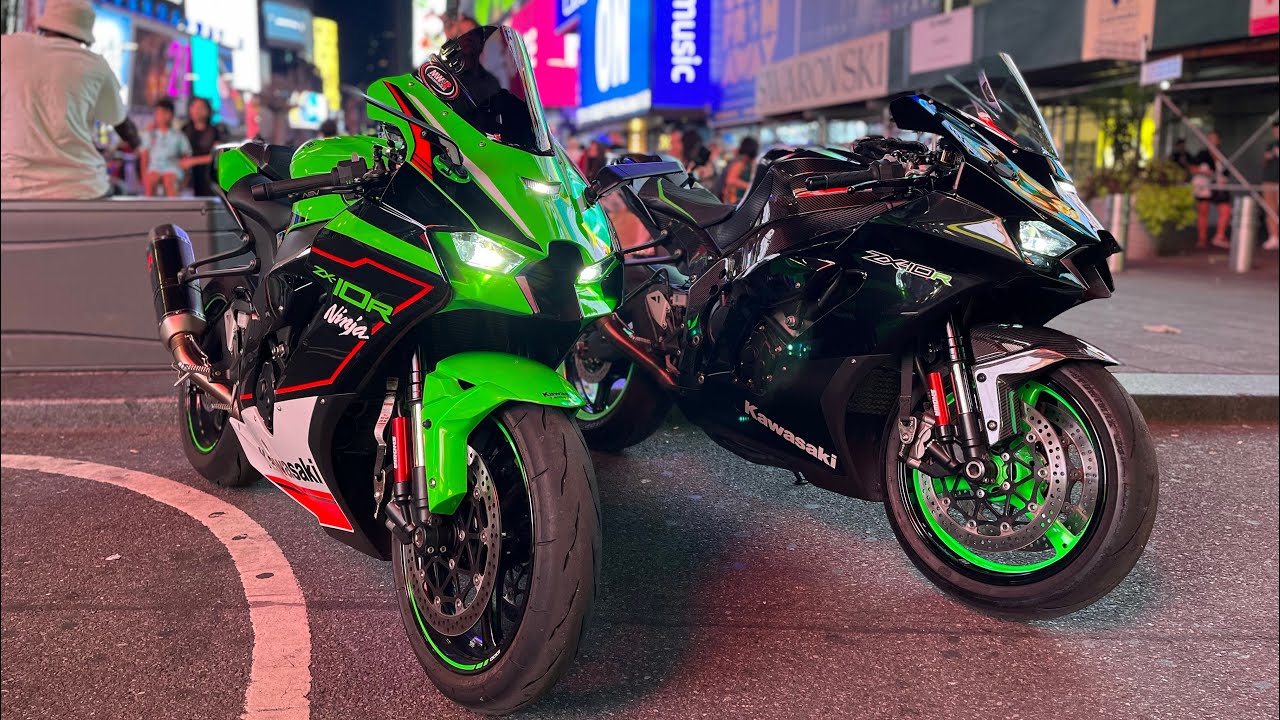 2 2021 Kawasaki Ninja zx10r hit Times Square NYC!! | Motovlog ...